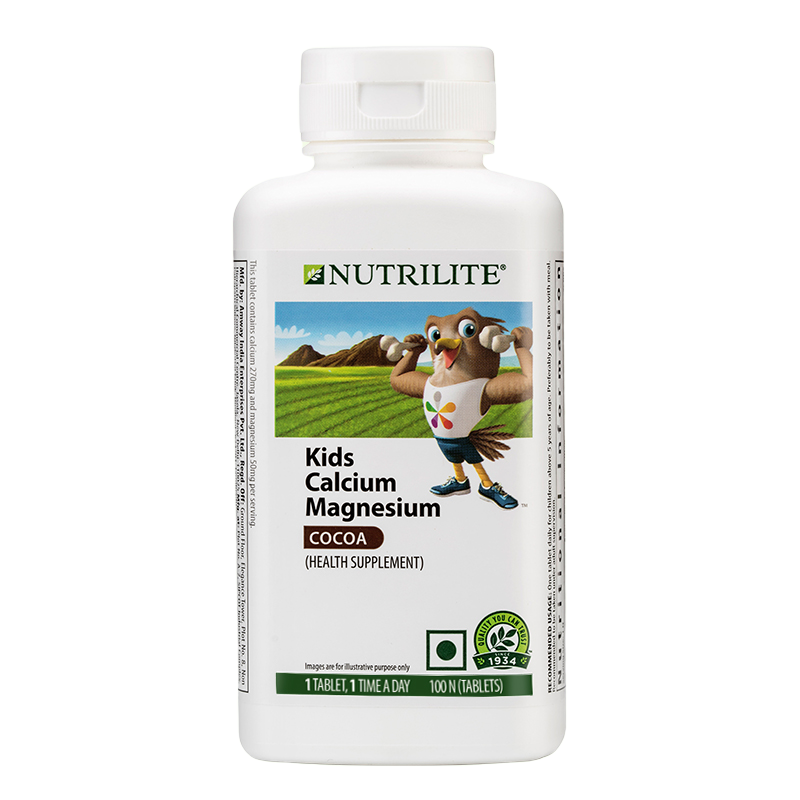 Nutrilite Kids Calcium Magnesium Tablets - Cocoa | Health Supplement