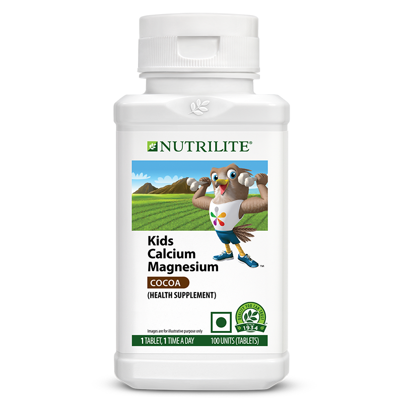 Nutrilite Kids Calcium Magnesium Tablets Cocoa- Amway India